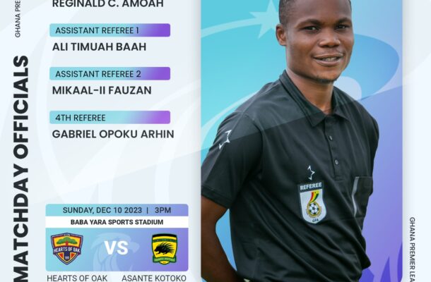 Reginald Collins Amoah to handle Super Clash between Hearts of Oak ...