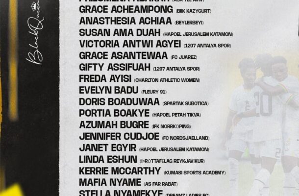 Freda Ayisi headlines Black Queens Squad for Zambia clash - Ghana ...