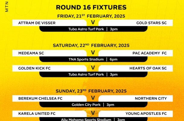MTN FA Cup Round of 16 set for this weekend - Ghana Football Association