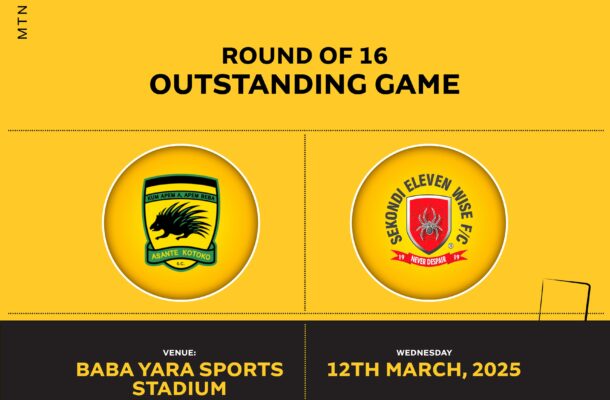 Date for Kotoko- Eleven Wise outstanding MTN FA Cup Round of 16 ...