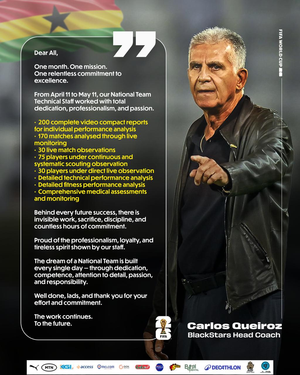 Carlos Queiroz and staff complete Intense Month of Scouting and ...