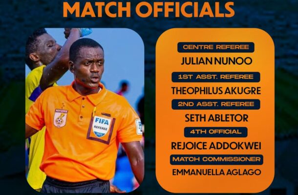 FIFA Referee Julian Nunoo to handle Division One NA GOD vs Golden ...